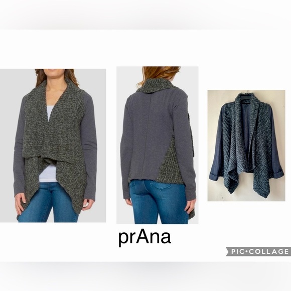 Prana | Sweaters | Prana Demure Cardigan Grey Charcoal Open Sweater ...